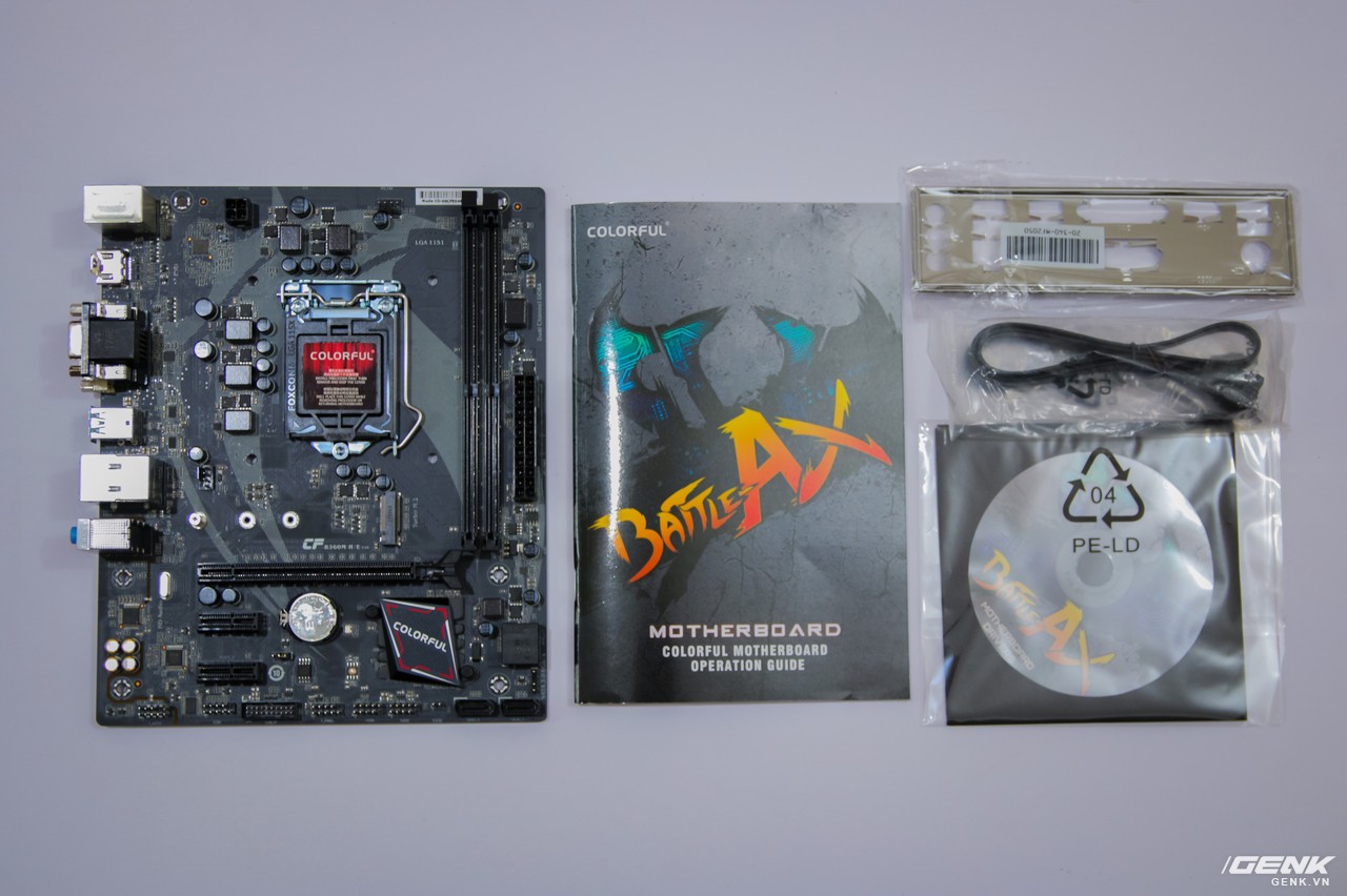 Trên tay bo mạch chủ Battle Axe C.B360M-HD Deluxe hỗ trợ vi xử lý Intel Core thế hệ 8 vừa được ...