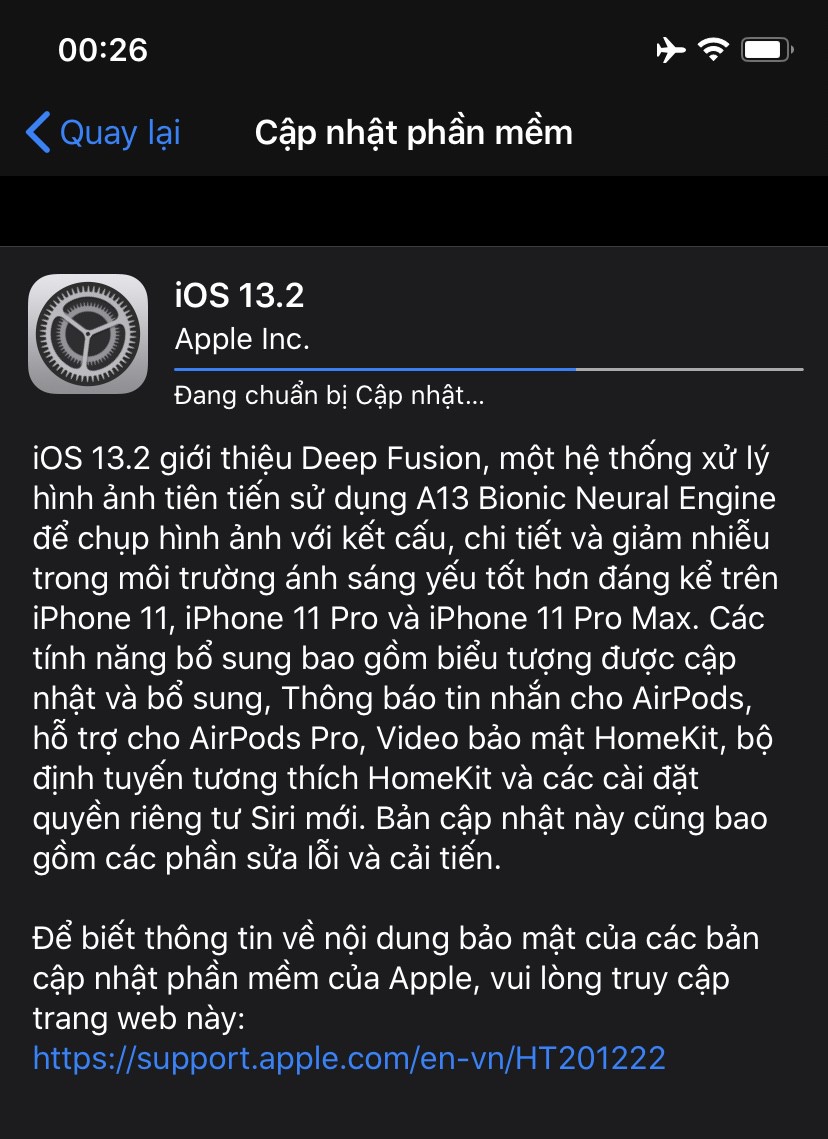 Apple ra mắt iOS 13.2: Sửa hàng loạt lỗi, Deep Fusion trên iPhone 11, hỗ trợ AirPods Pro