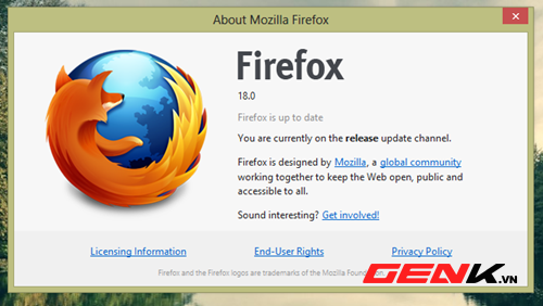Firefox 18 ra mắt: Nhiều cải tiến đáng giá