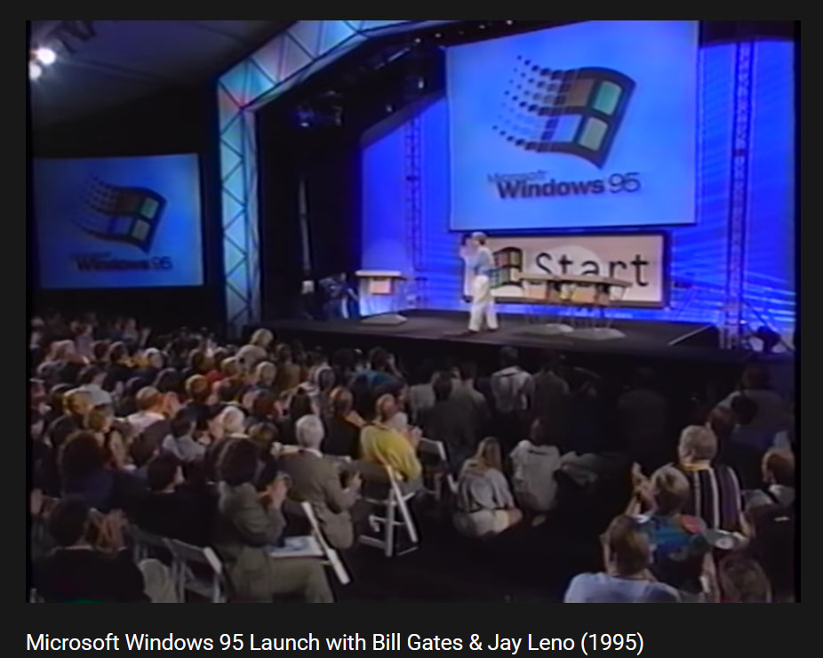 Let's look back at the launch of Windows 95 more than 20 years ago ...