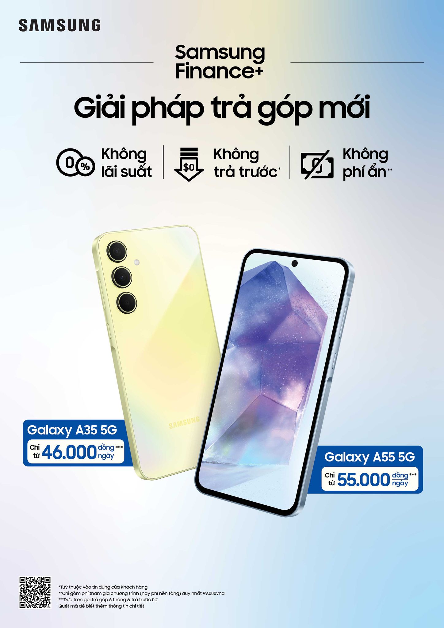 Giải pháp tài chính giúp mua Galaxy A35/55 mà không cần trả trước