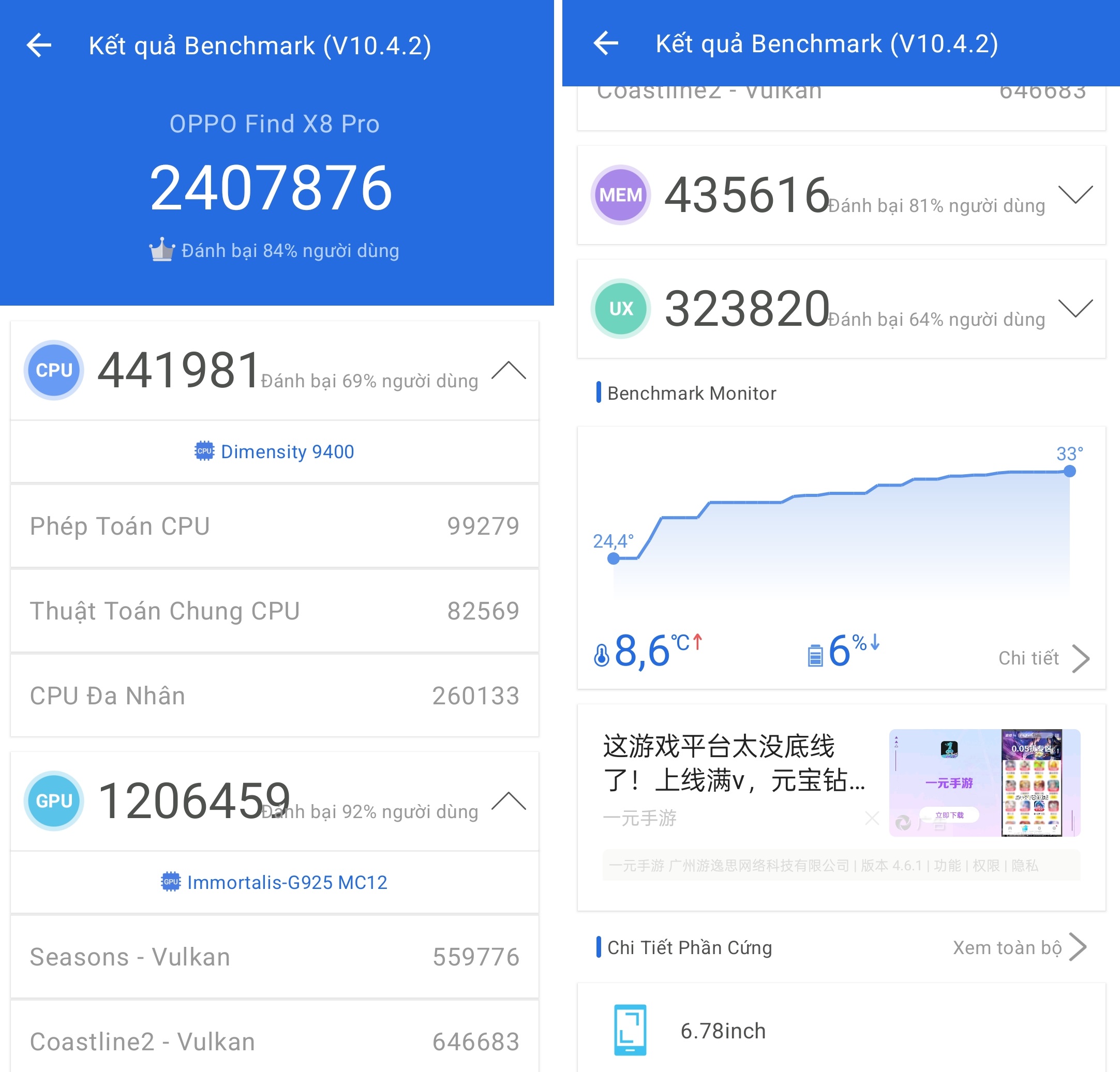 Đánh giá hiệu năng MediaTek Dimensity 9400 với OPPO Find X8 Pro: Muốn tìm điểm chê cũng khó?
