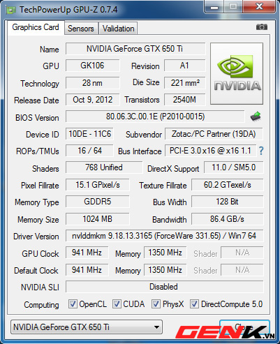 GTX 650 Synergy và 650 Ti: VGA tầm trung hấp dẫn từ Zotac
