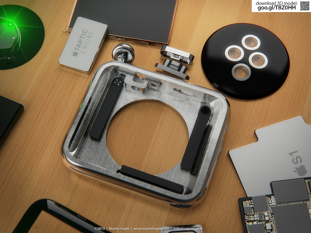 Những hình ảnh chi tiết linh kiện bên trong Apple Watch