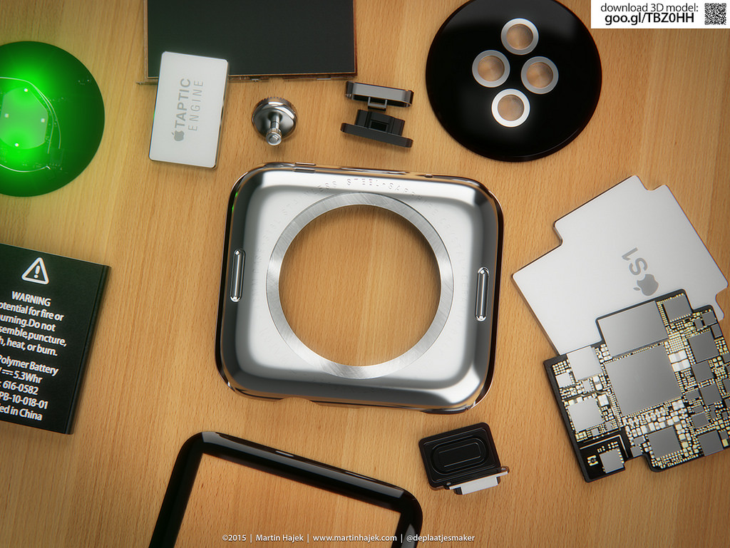 Những hình ảnh chi tiết linh kiện bên trong Apple Watch
