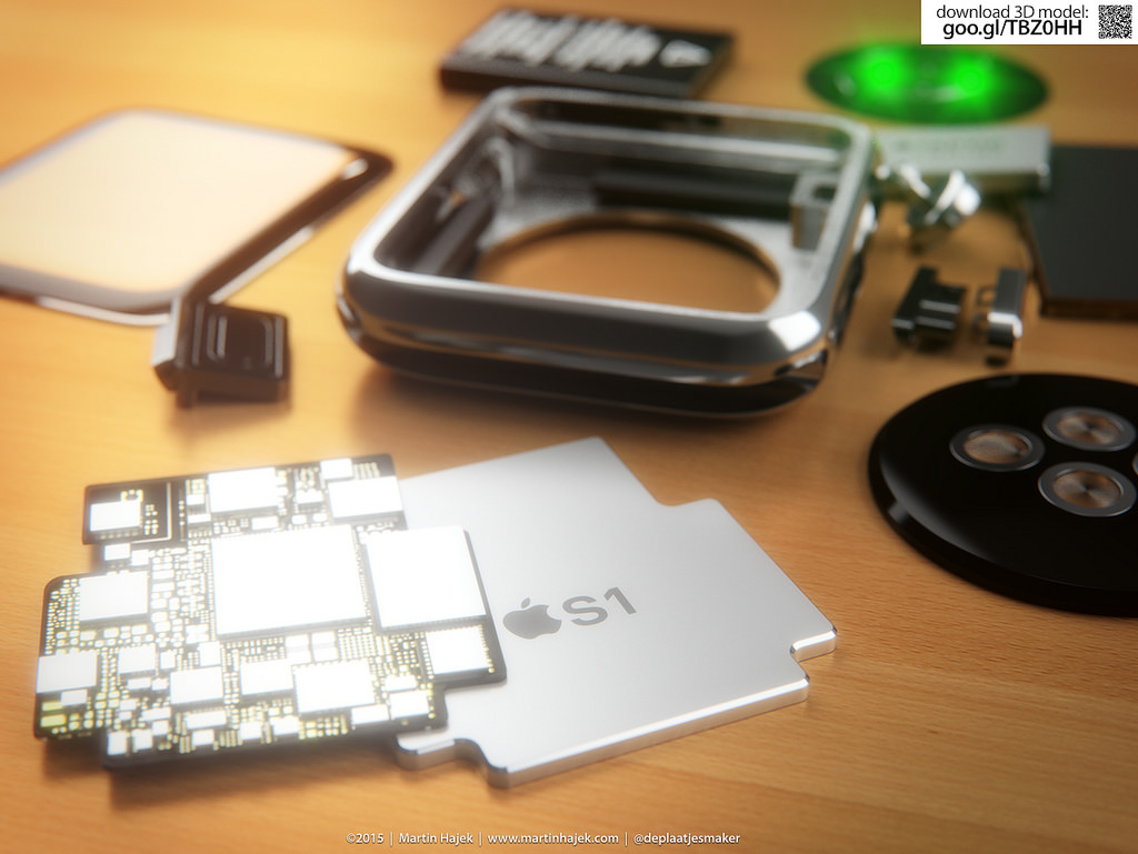 Những hình ảnh chi tiết linh kiện bên trong Apple Watch