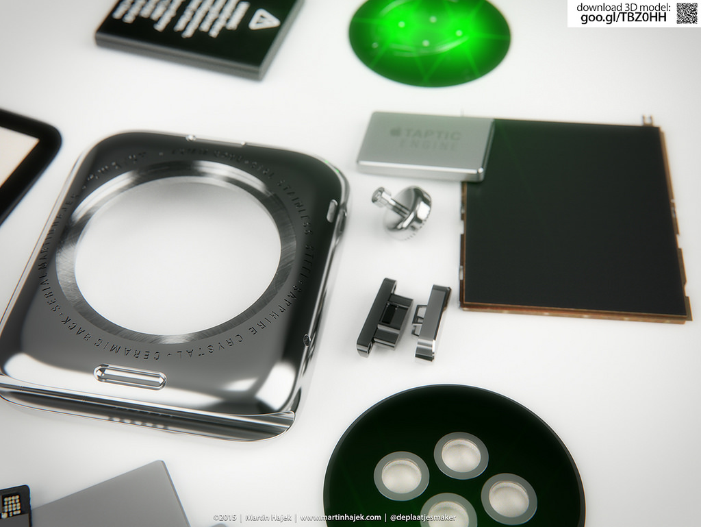 Những hình ảnh chi tiết linh kiện bên trong Apple Watch