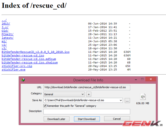Hướng dẫn sử dụng BitDefender Rescue CD