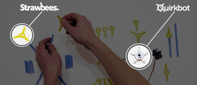 Tự chế tạo robot bằng ống hút cùng Quirkbot