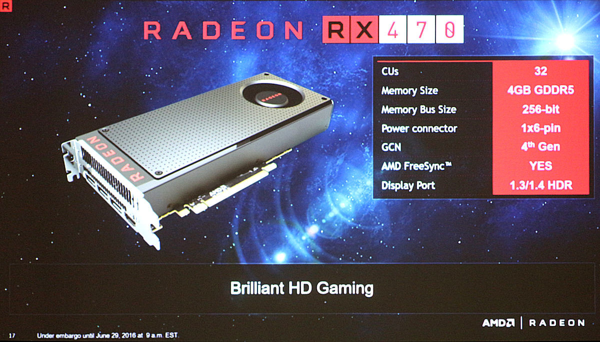 AMD xác nhận thông số kỹ thuật của RX470 và RX460