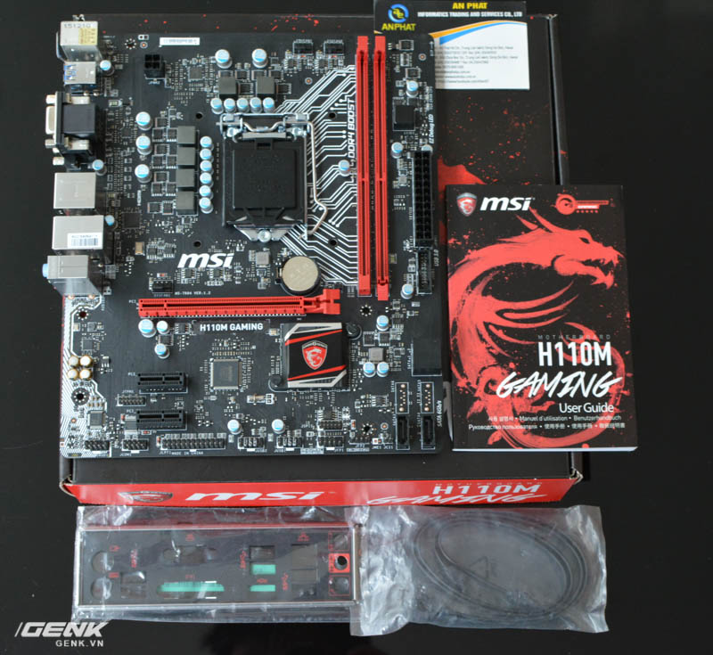Cận cảnh mainboard MSI H110M GAMING: Tông đỏ đen huyền thoại