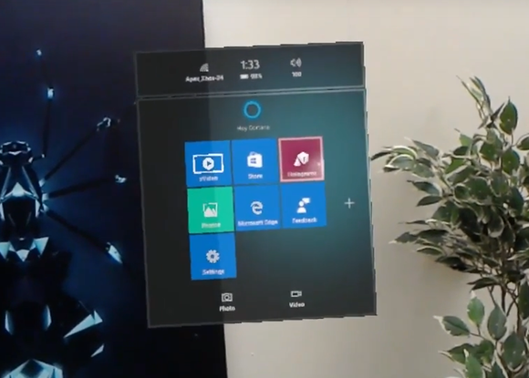 Thiết bị tương tác ảo HoloLens của Microsoft có Start Menu giống hệt ...