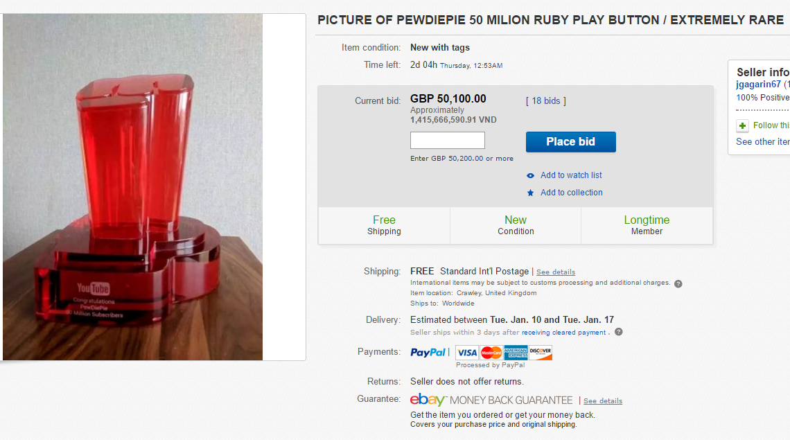 Sau cú lừa ngoạn mục mang về 50 triệu sub, PewDiePie được YouTube trao ...