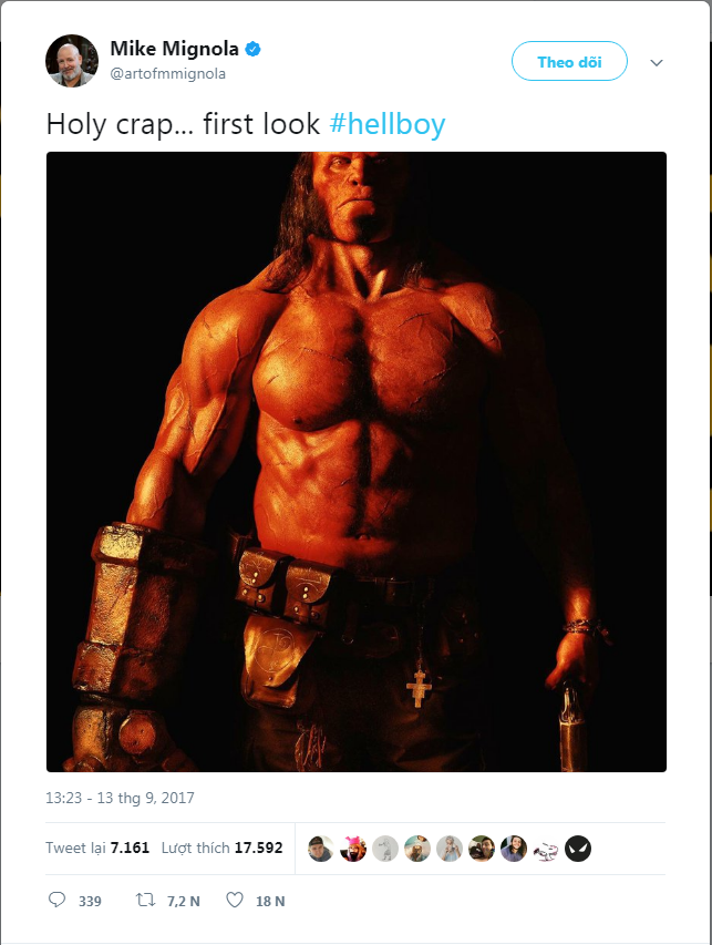 Hình ảnh chính thức đầu tiên về tạo hình Hellboy trong phần mới nhất ...