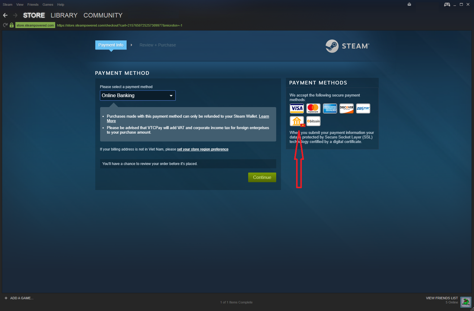 Hướng dẫn nạp tiền lên Steam bằng thẻ ngân hàng nội địa Việt Nam