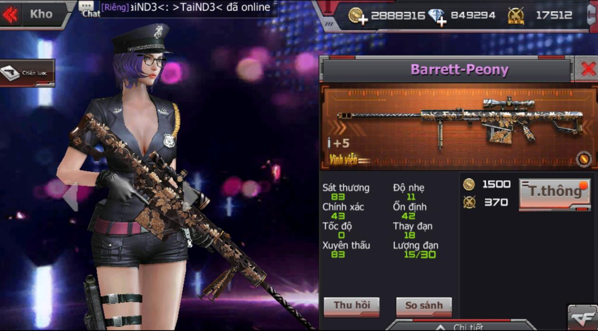 SONOKO và vô số vũ khí VIP đổ bộ chiến trường CrossFire Legends