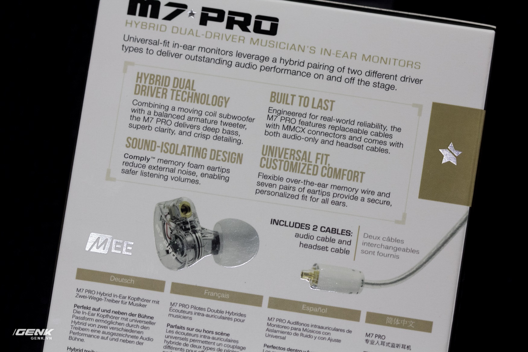 Đập hộp tai nghe dạng Hybrid cao cấp Mee M7 pro