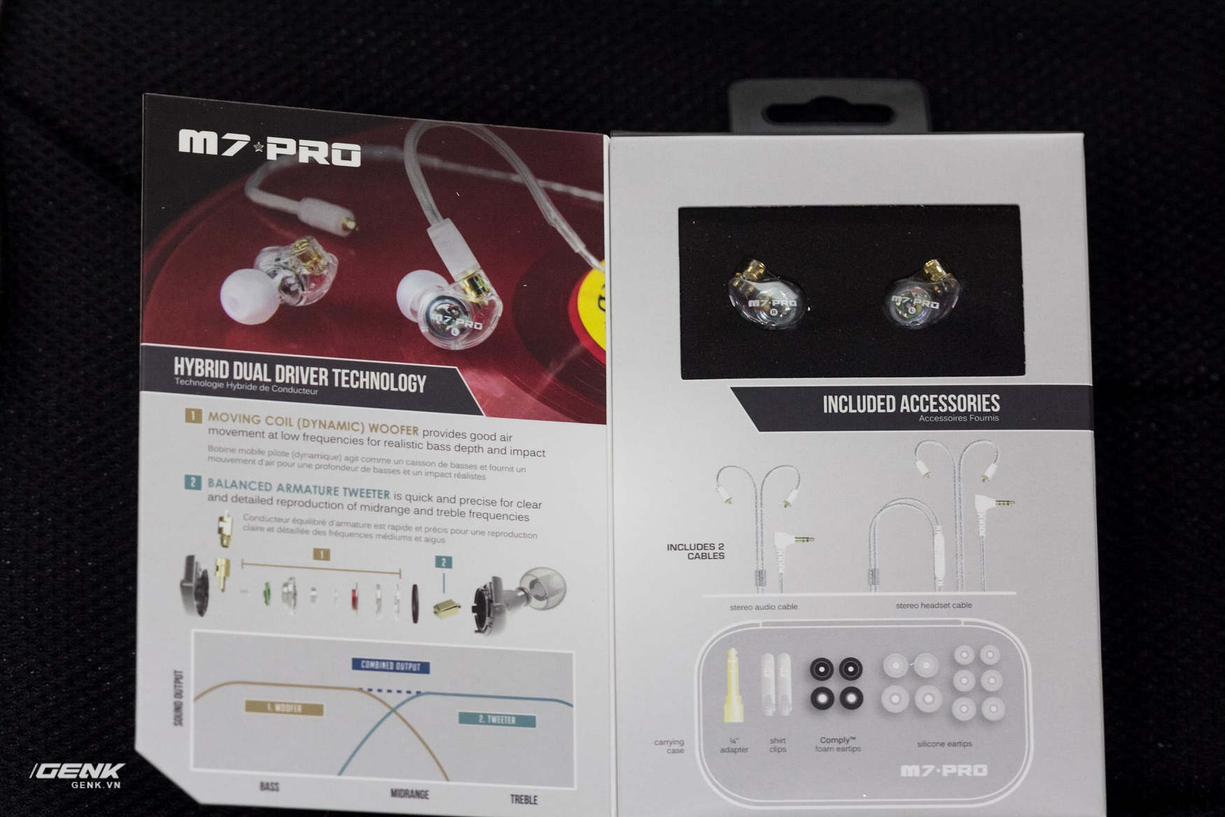 Đập hộp tai nghe dạng Hybrid cao cấp Mee M7 pro