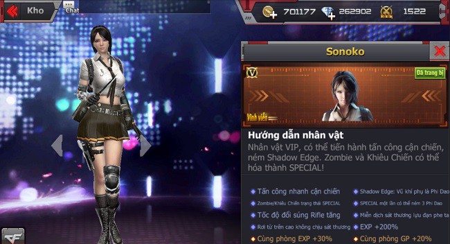 SONOKO và vô số vũ khí VIP đổ bộ chiến trường CrossFire Legends