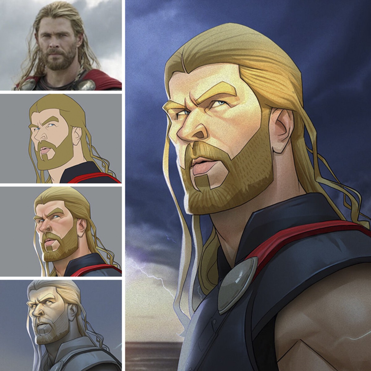 Chàng họa sỹ này biến các siêu anh hùng trong phim Marvel thành các ...