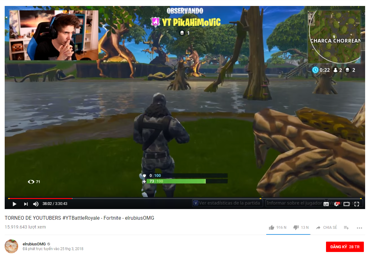 Ngồi chơi Fortnite, game thủ này đã thu hút hơn 15 triệu lượt xem ngay ...