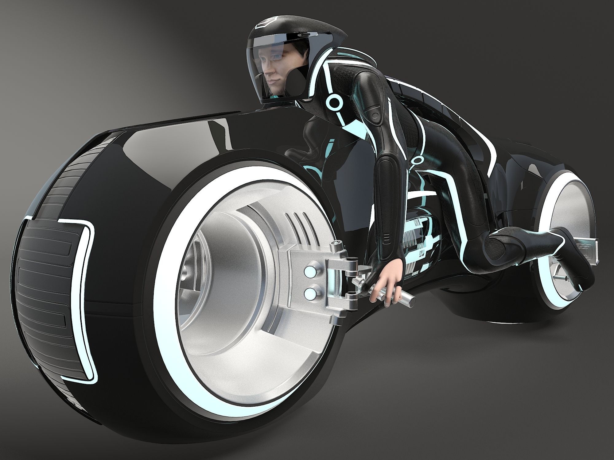 Thích thú với chiếc xe máy có vẻ ngoài như bước ra từ phim "TRON" và ...