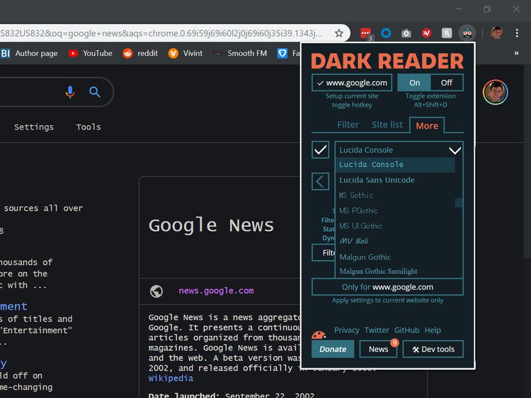Với tiện ích này bạn có thể biến bất kỳ trang web nào thành dark mode ...