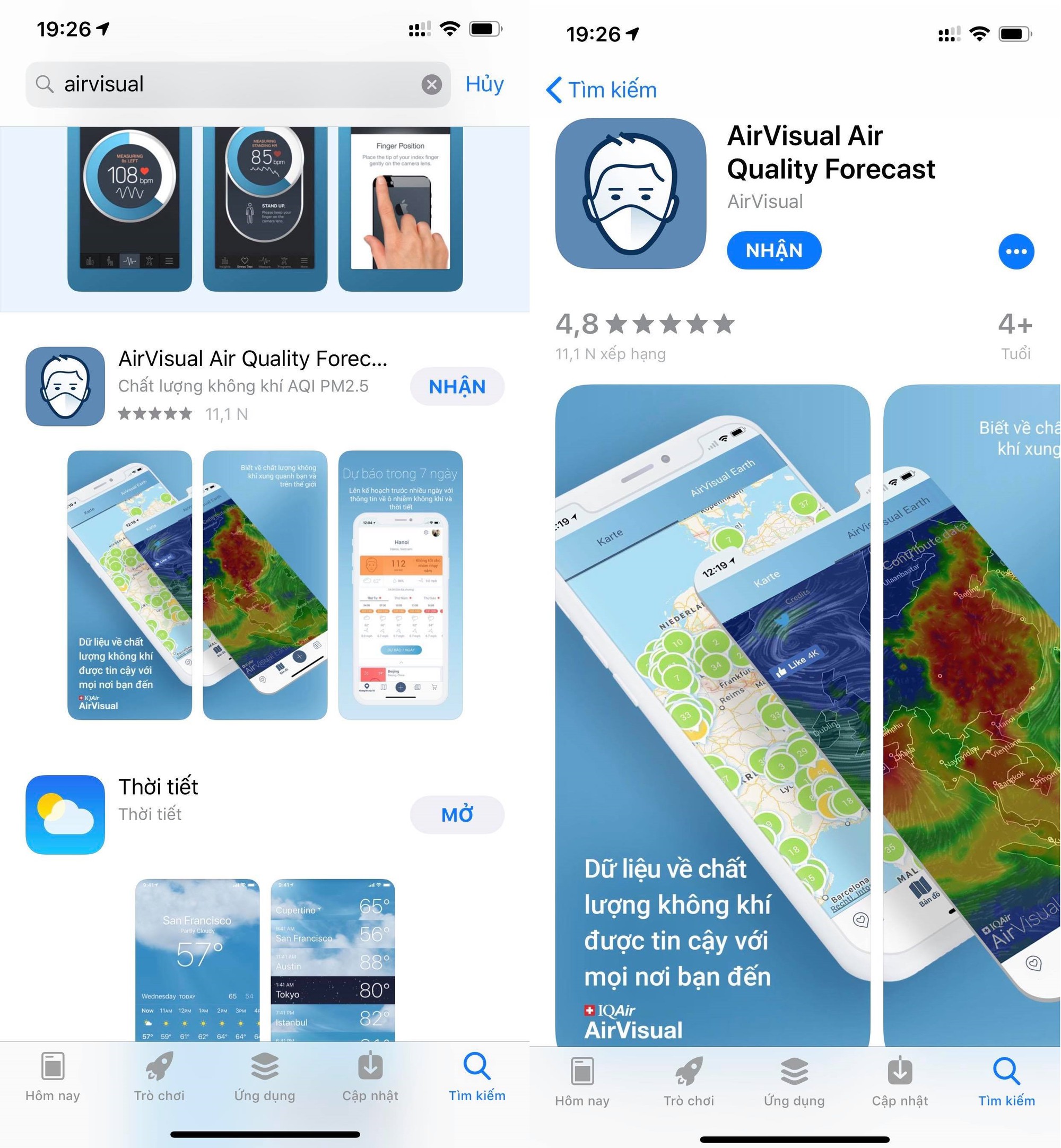 AirVisual đã quay trở lại cửa hàng ứng dụng