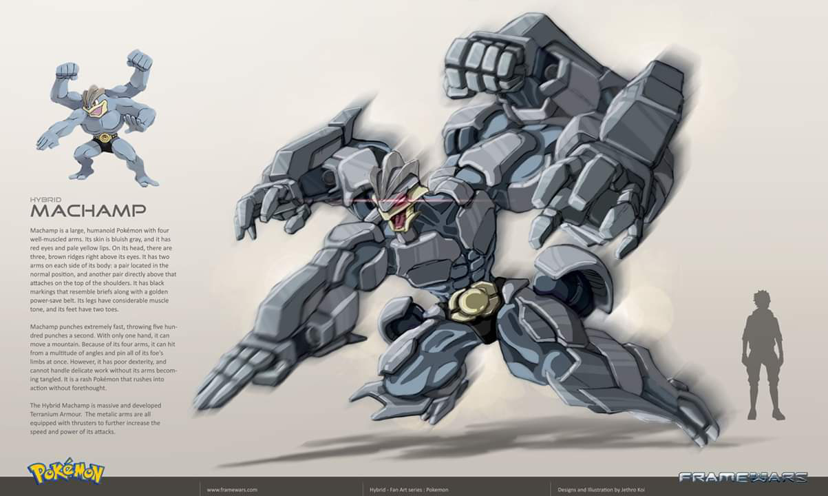 Choàng ngợp với bộ tranh Pokemon máy móc "chất nhất quả Đất"