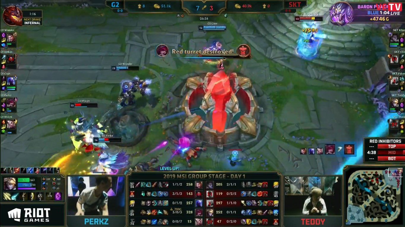 MSI 2019 Ngày 1: Faker "ngáp ngủ" - SKT T1 thất thủ trước G2 trong trận đấu mở màn