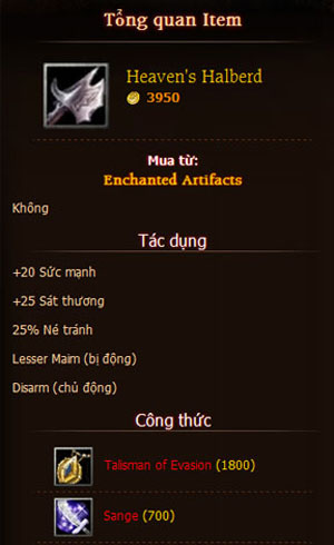 Heaven's Halberd: Thứ vũ khí hoàn hảo cho các carrier hệ Strength