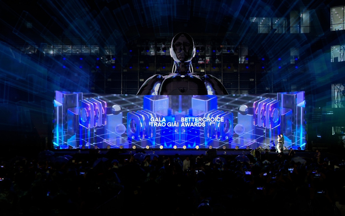 Sân khấu Better Choice Awards ứng dụng công nghệ "3D mapping" tiên tiến ...