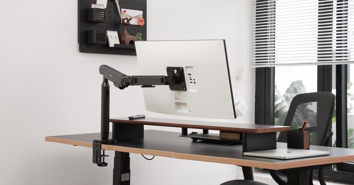 Ra mắt HyperWork Flexus: Arm màn hình thiết kế cột đơn và hai khớp tay ...
