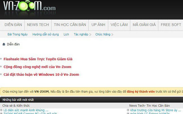 Diễn đàn công nghệ VN-Zoom chính thức đóng cửa sau 12 năm hoạt động