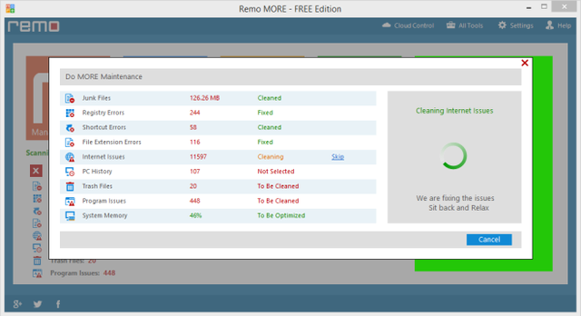 Remo MORE - Tối ưu hóa máy tính cho "dân không chuyên"