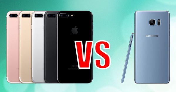Bảng so cấu hình iPhone 7 Plus với đối thủ lớn nhất Galaxy Note7