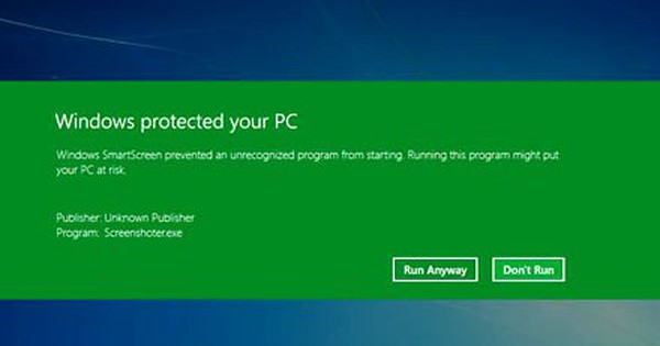 Giao diện SmartScreen của Windows 8 có thể tiết lộ đời tư của người dùng