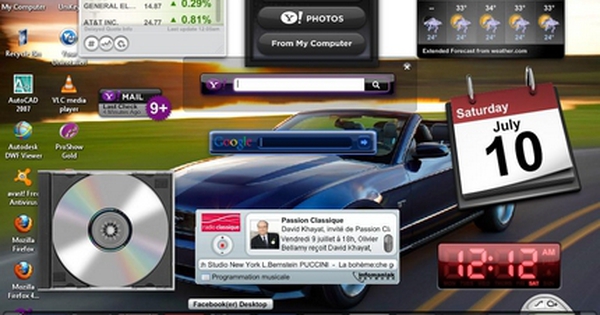 Yahoo! Widget Engine - Kho ứng dụng khổng lồ trên Desktop